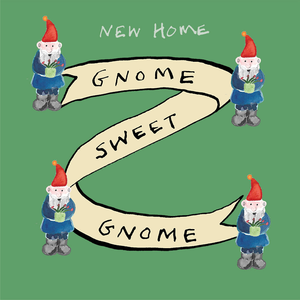 ' Gnome Sweet Gnome ' Greetings Card – Poet & Painter