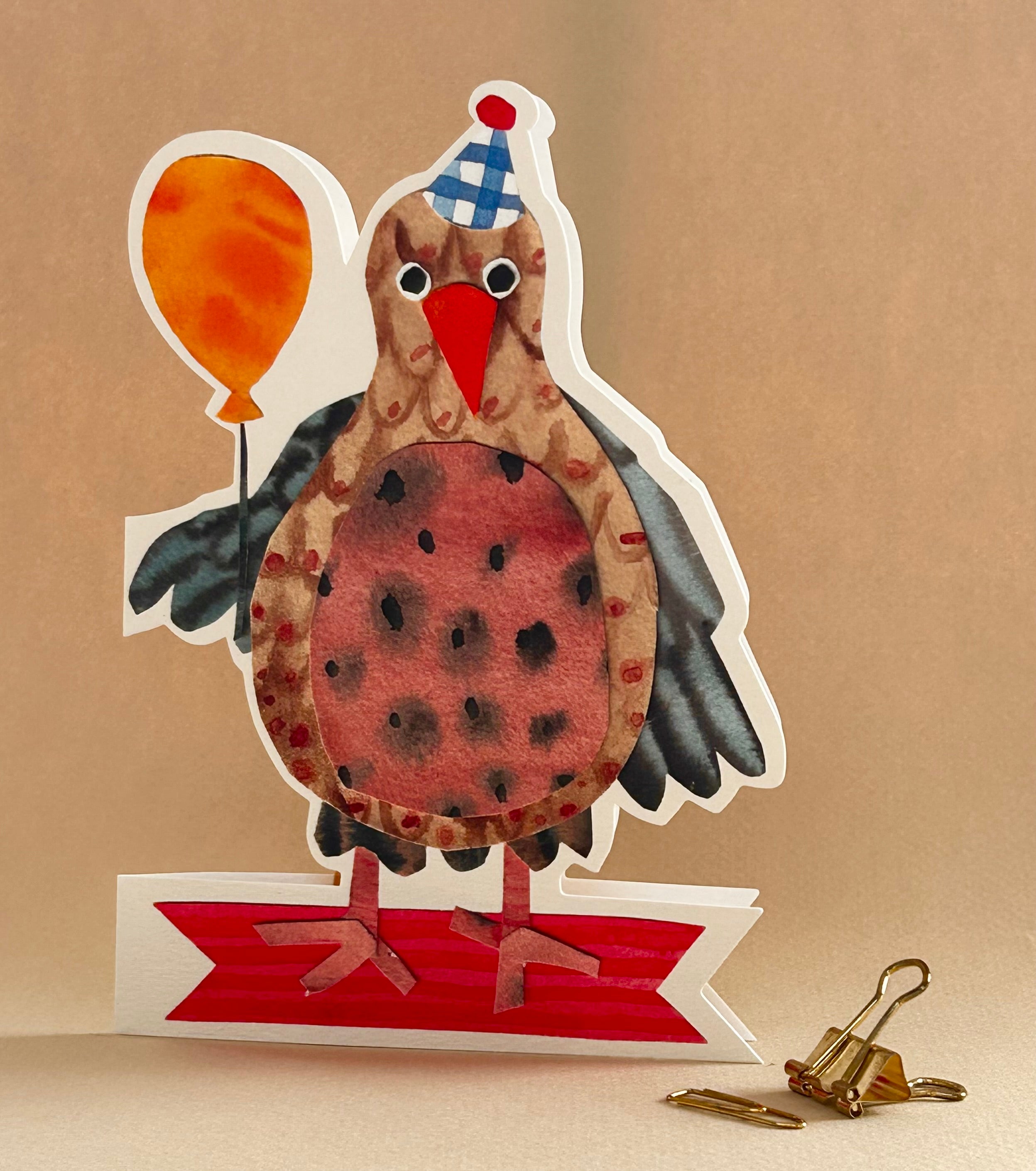 'Birdie' Cut it Out Greetings Card – Poet & Painter