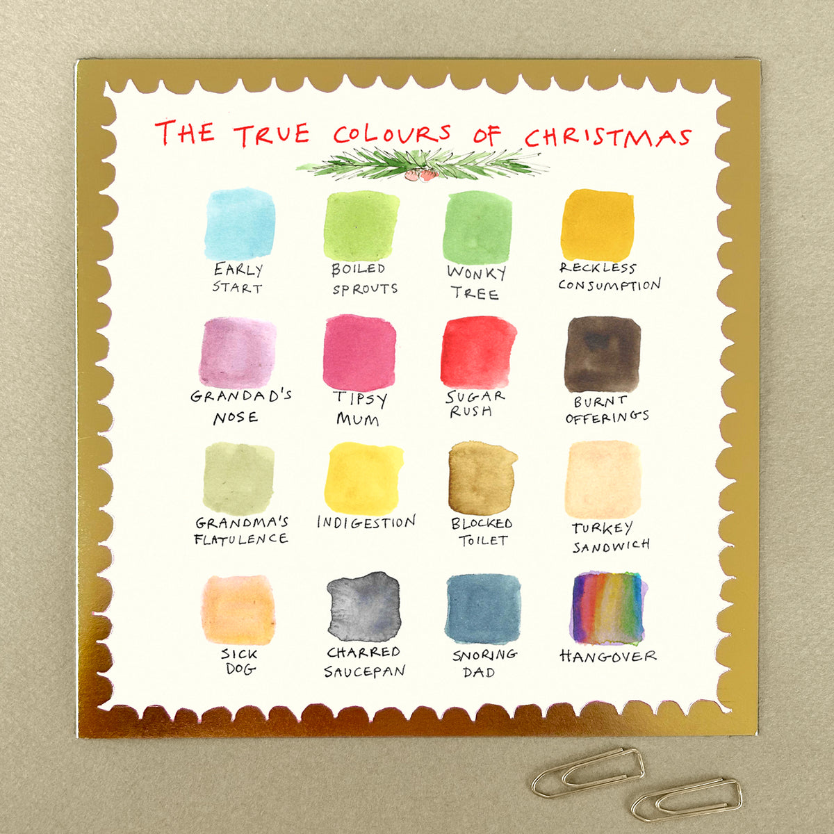 'The True Colours of Christmas' Pizazz Greetings Card – Poet & Painter