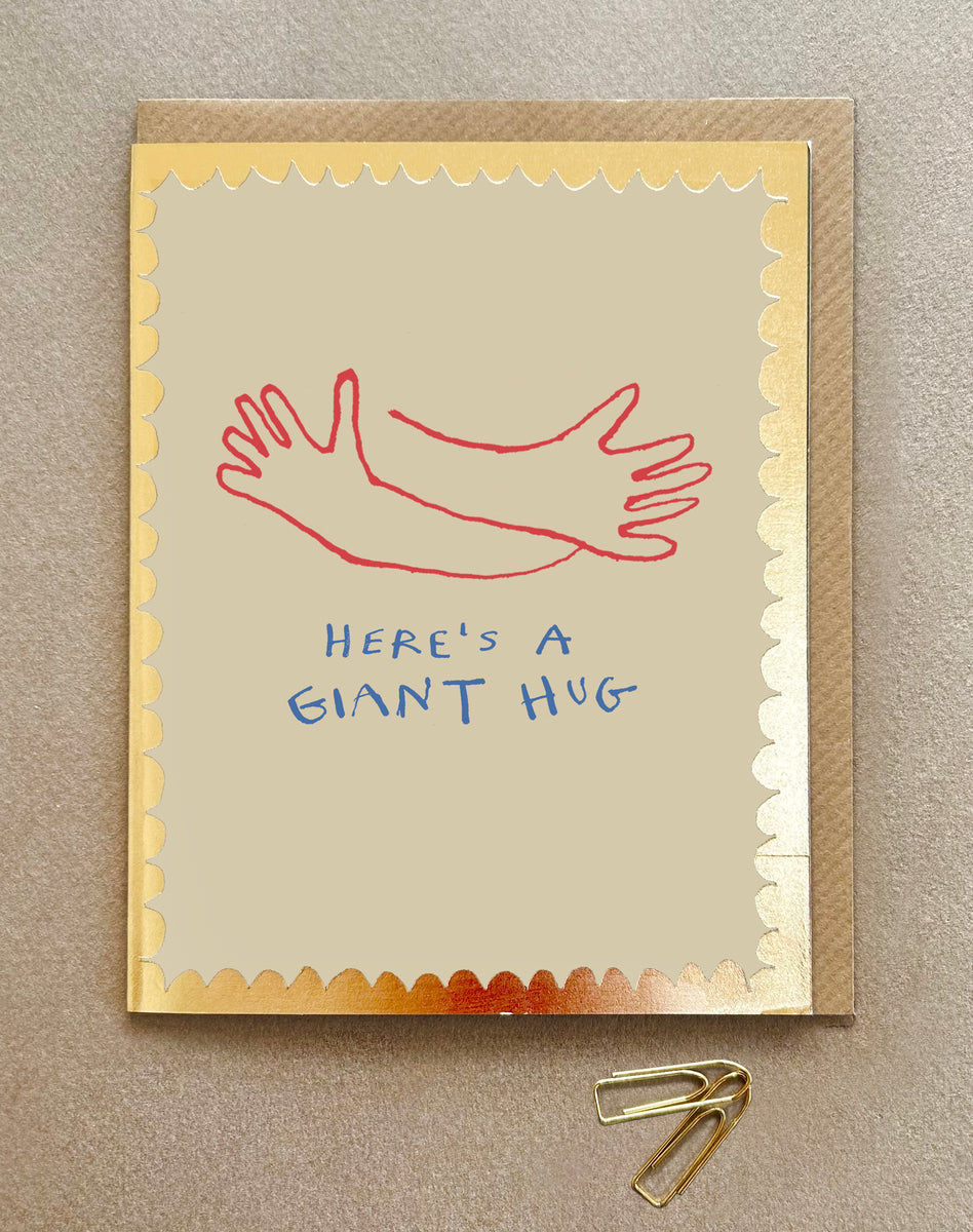 'Here's A Giant Hug' Greetings Card – Poet & Painter