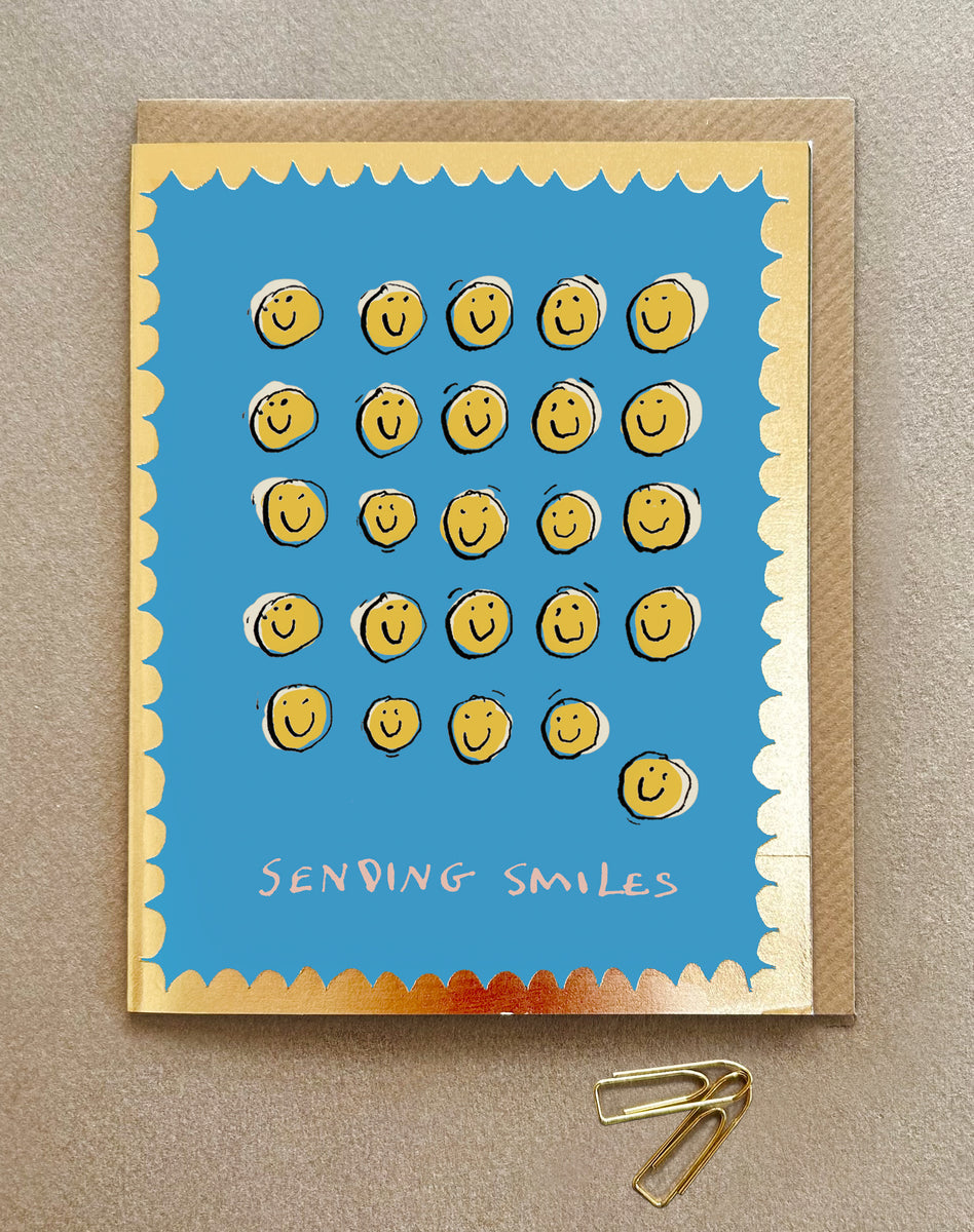 'Sending Smiles' Greetings Card – Poet & Painter
