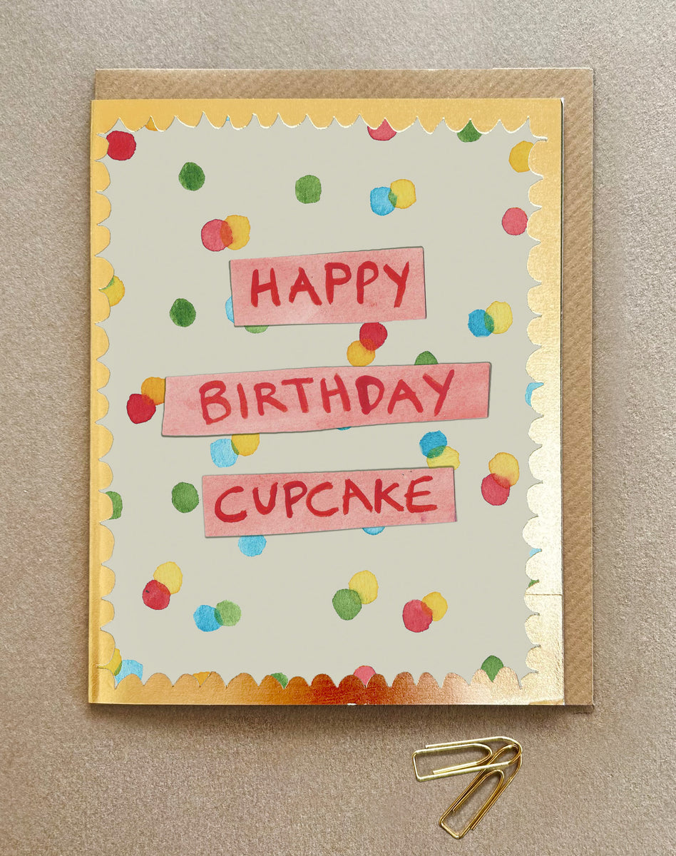 'Happy Birthday Cupcake' Greetings Card – Poet & Painter