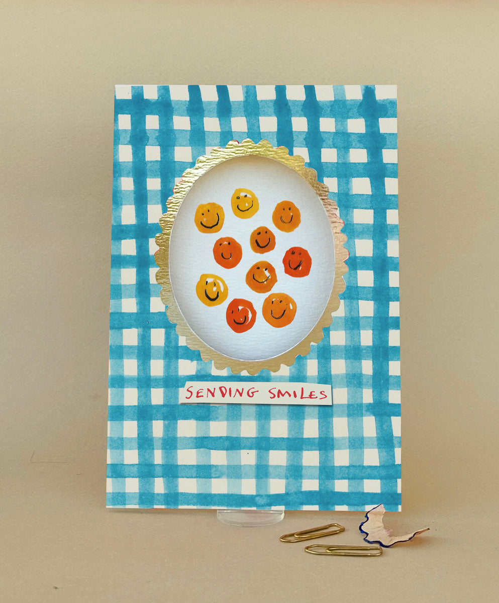 'Sending Smiles' Framed Greetings Card – Poet & Painter