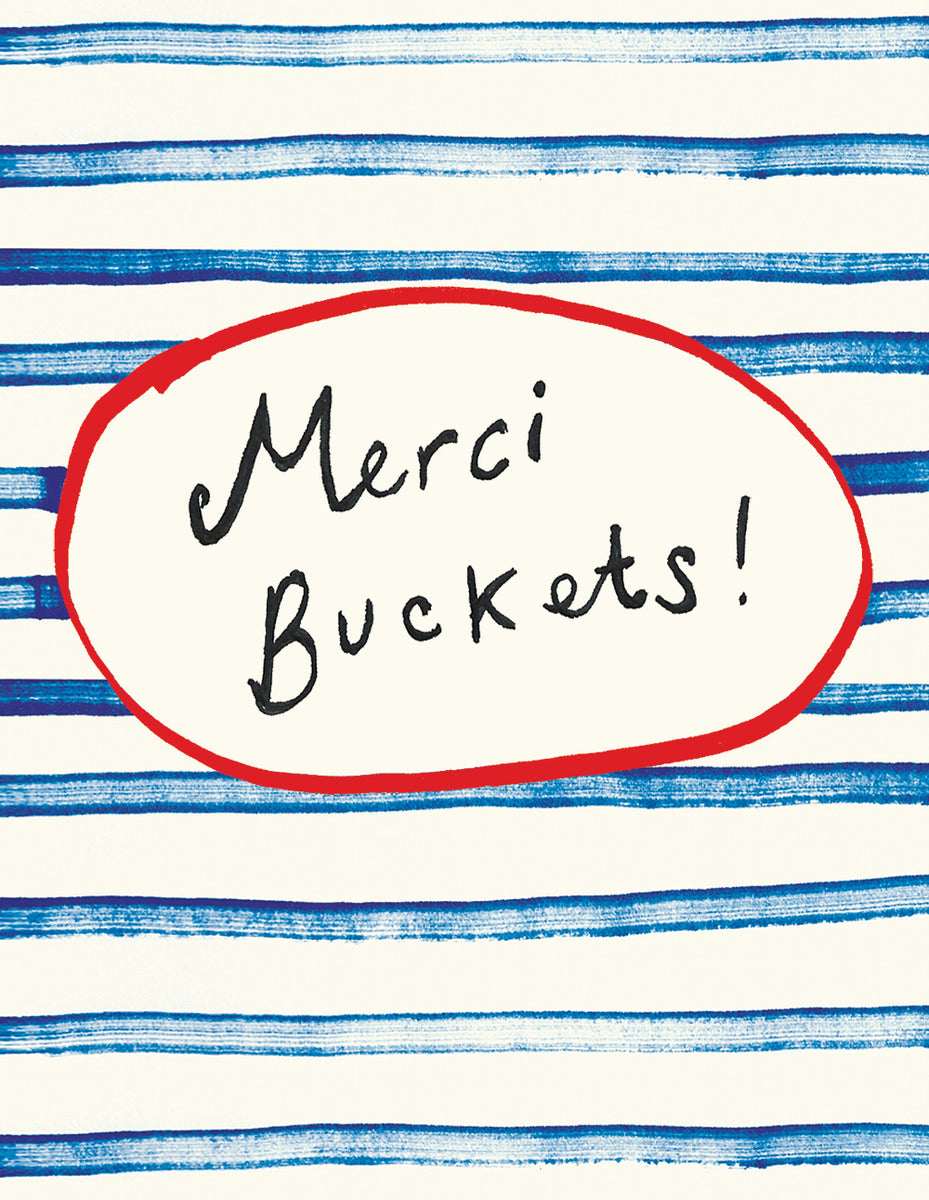 ' Merci Buckets ' Mini Greetings Card – Poet & Painter