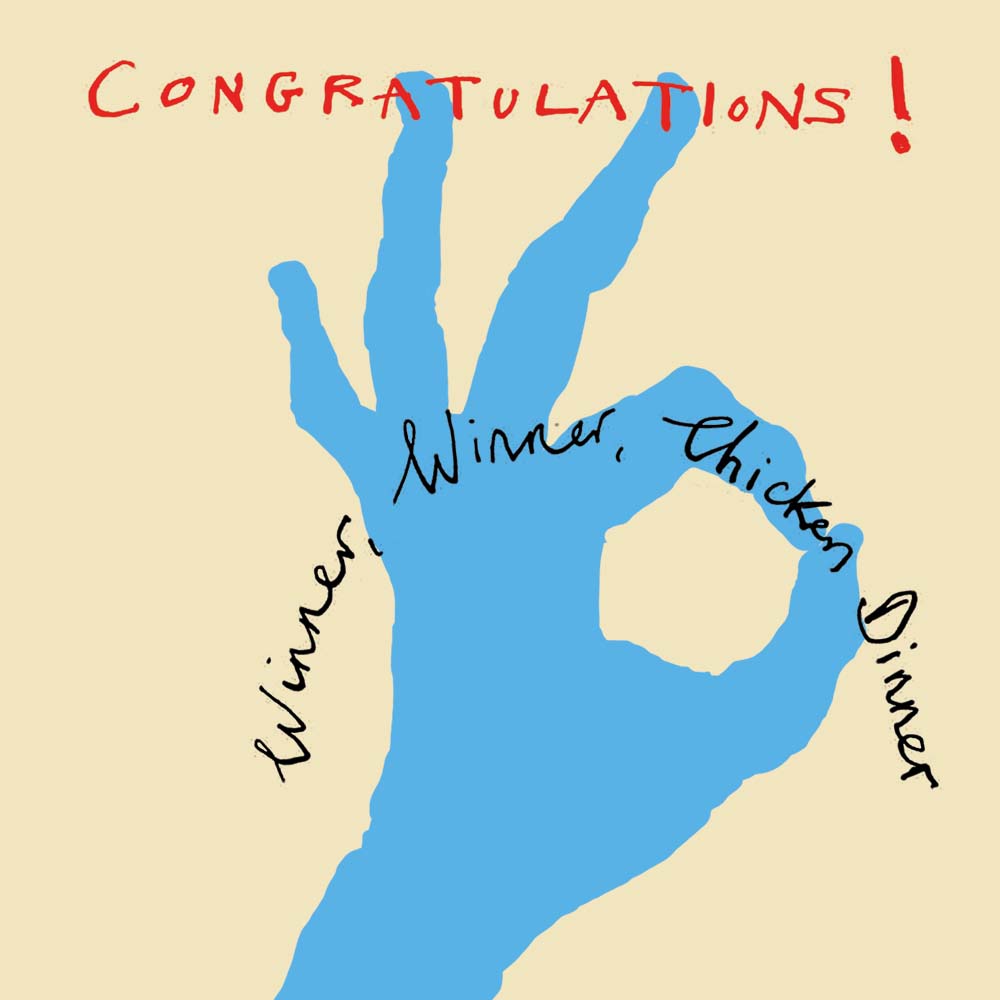 'Winner Winner Chicken Dinner' Greetings Card – Poet & Painter