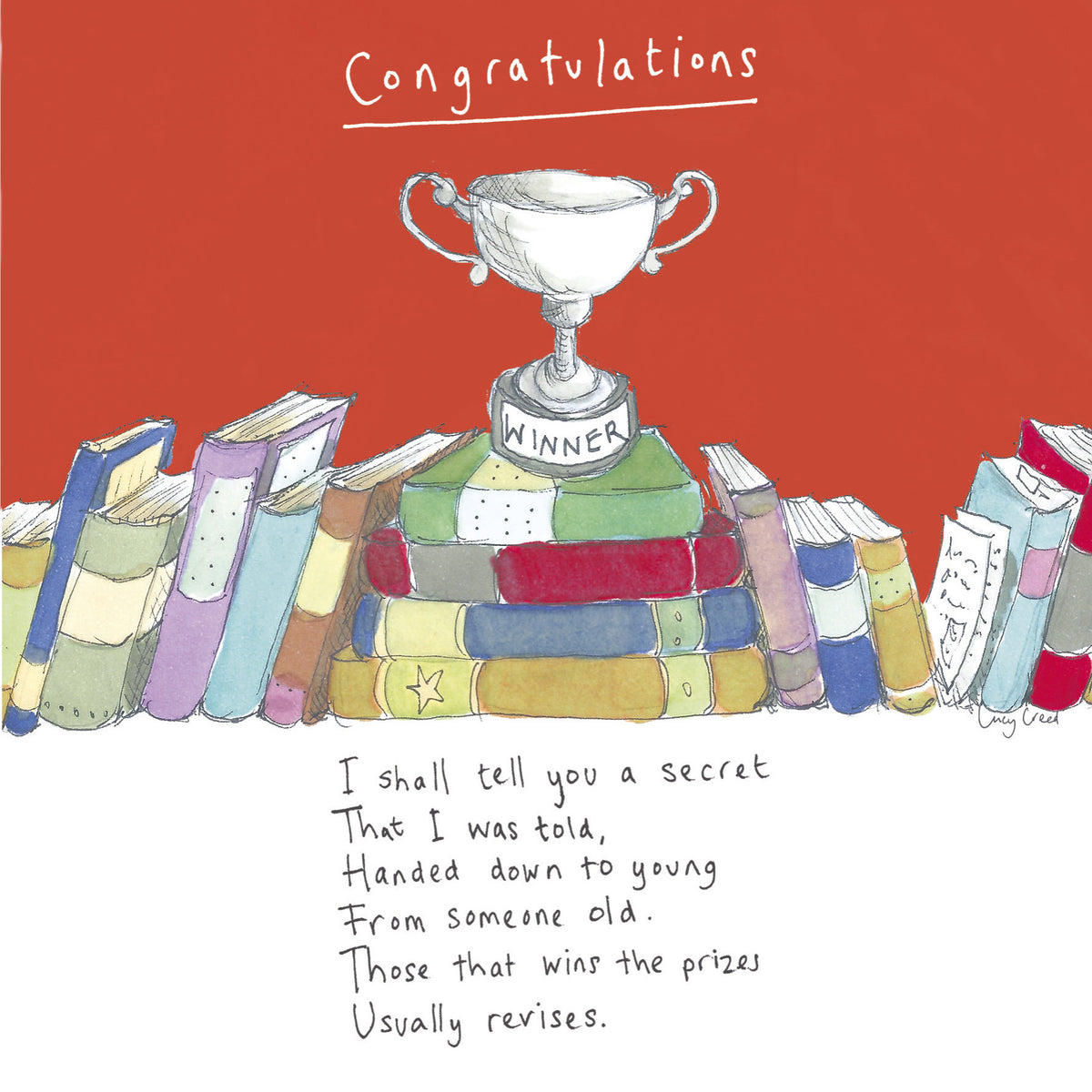 'Congratulations The Secret' Greetings Card – Poet & Painter