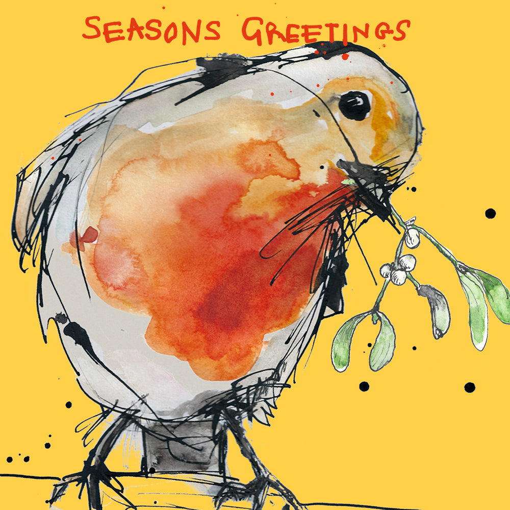 'Christmas Robin' Christmas Card – Poet & Painter